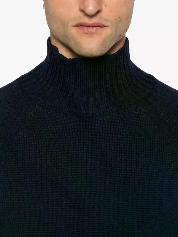 Eleventy High-neck Long-sleeve Sweater - Blue
