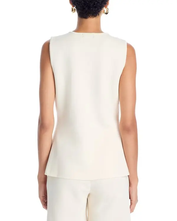 Aqua Sleeveless Button Detailed Sweater - Ivory