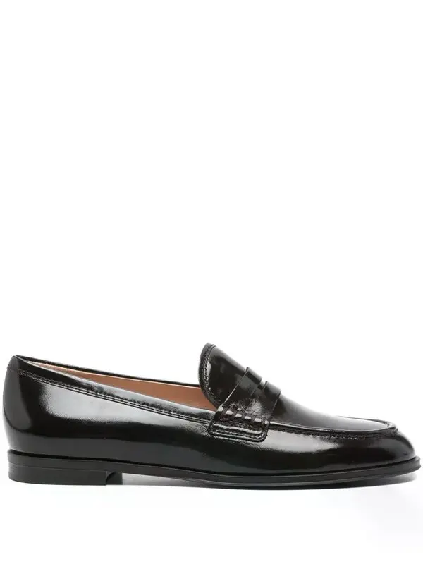 GIANVITO ROSSI Leather Penny Loafers