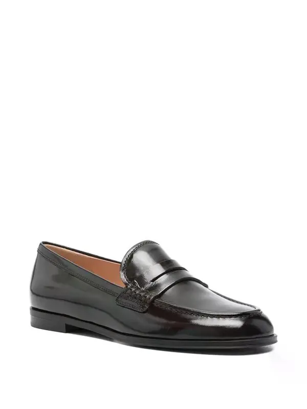 GIANVITO ROSSI Leather Penny Loafers