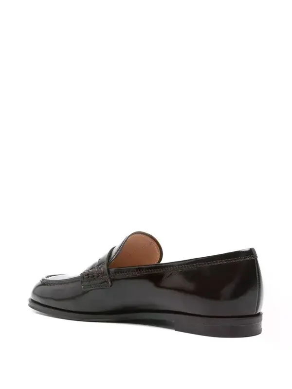 GIANVITO ROSSI Leather Penny Loafers