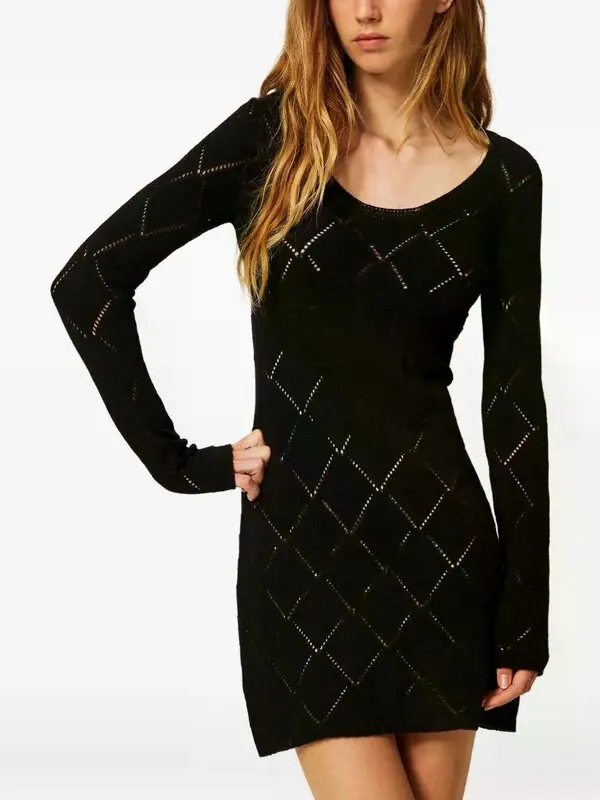 TWINSET Diamond-pattern Mini Dress