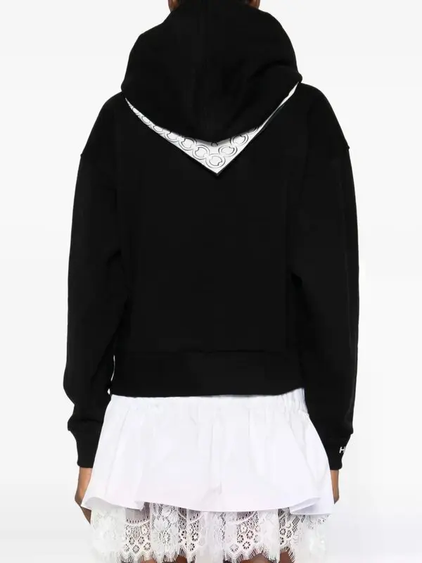 HAMZA Embroidered Cropped Hoodie