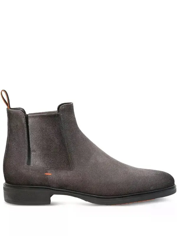 Santoni Elasticated Panel Suede Boots