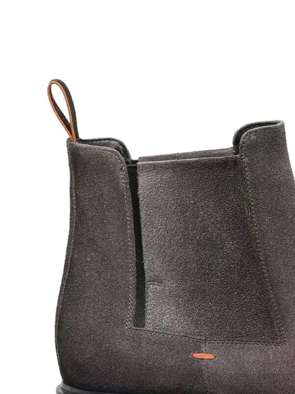 Santoni Elasticated Panel Suede Boots
