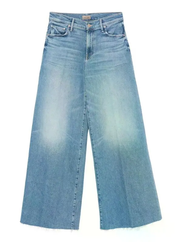MOTHER The Swisher Sneak Fray Jeans - Blue