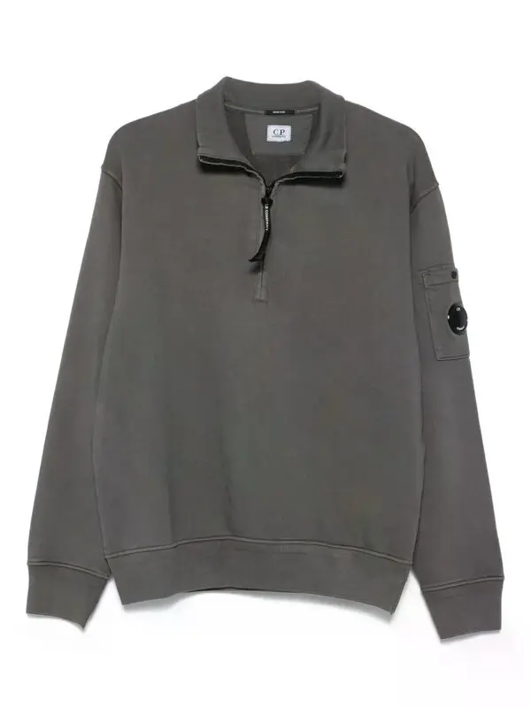 C.P. COMPANY Half-zip Pocket Sweatshirt - Grey