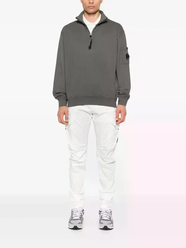 C.P. COMPANY Half-zip Pocket Sweatshirt - Grey