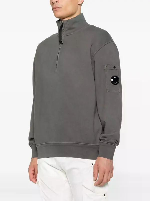 C.P. COMPANY Half-zip Pocket Sweatshirt - Grey