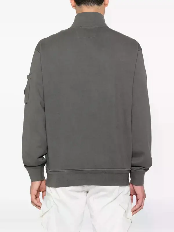 C.P. COMPANY Half-zip Pocket Sweatshirt - Grey