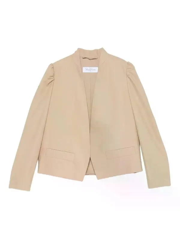 Max Mara Puff-sleeve Open-front Jacket