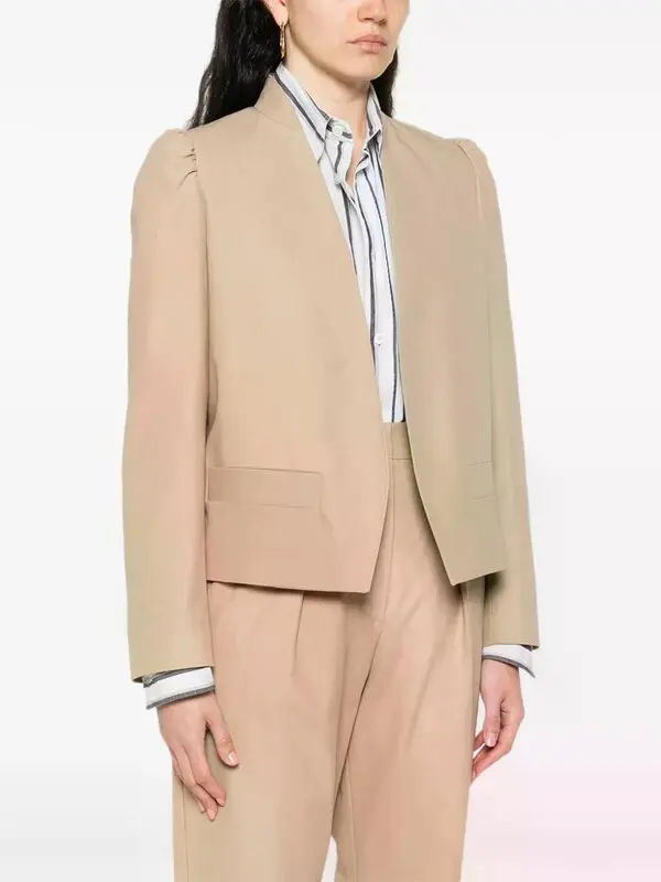 Max Mara Puff-sleeve Open-front Jacket