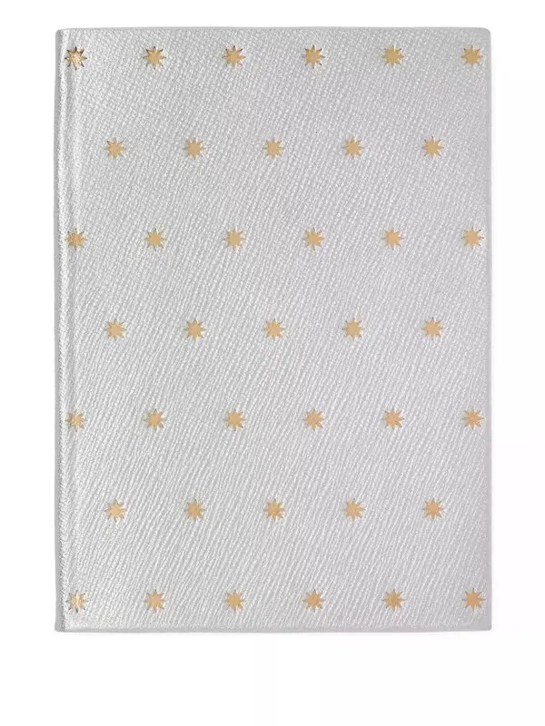 Smythson Star-print Panama Notebook