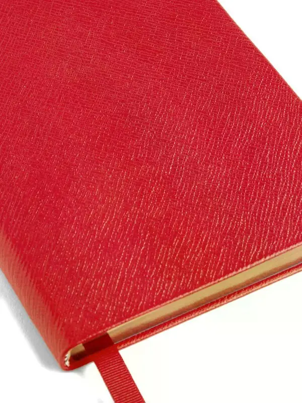 Smythson Panama Leather Notebook - Red