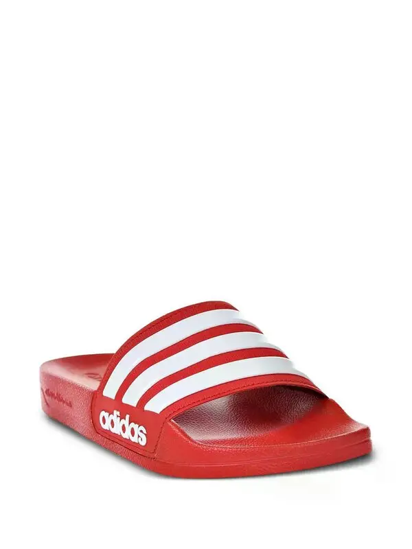 Adidas Three-stripe Cloudfoam Slides - Red