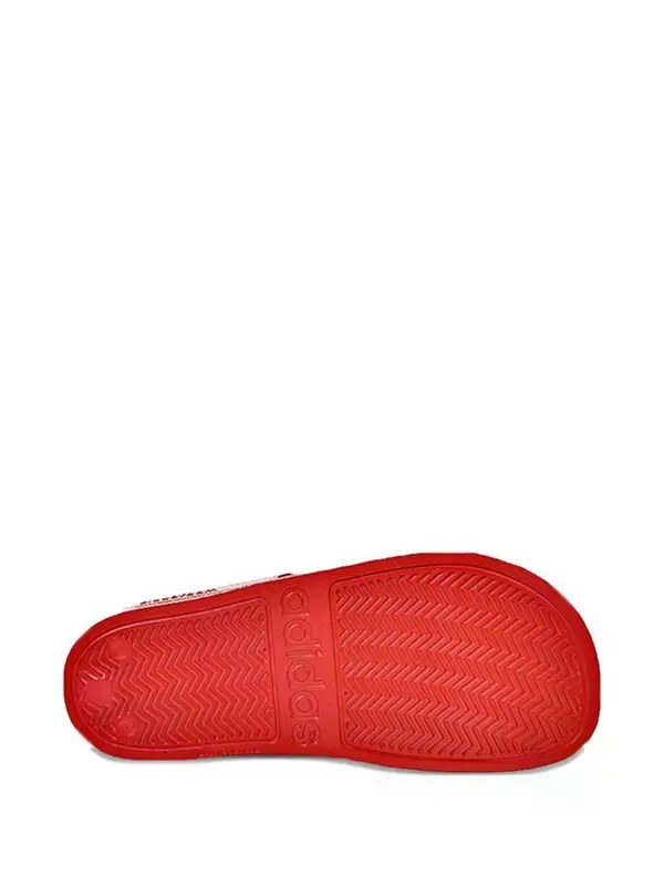 Adidas Three-stripe Cloudfoam Slides - Red