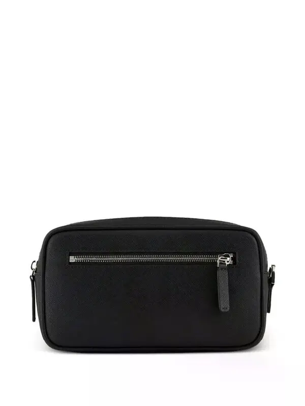 Emporio Armani Logo-plaque Wash Bag - Black