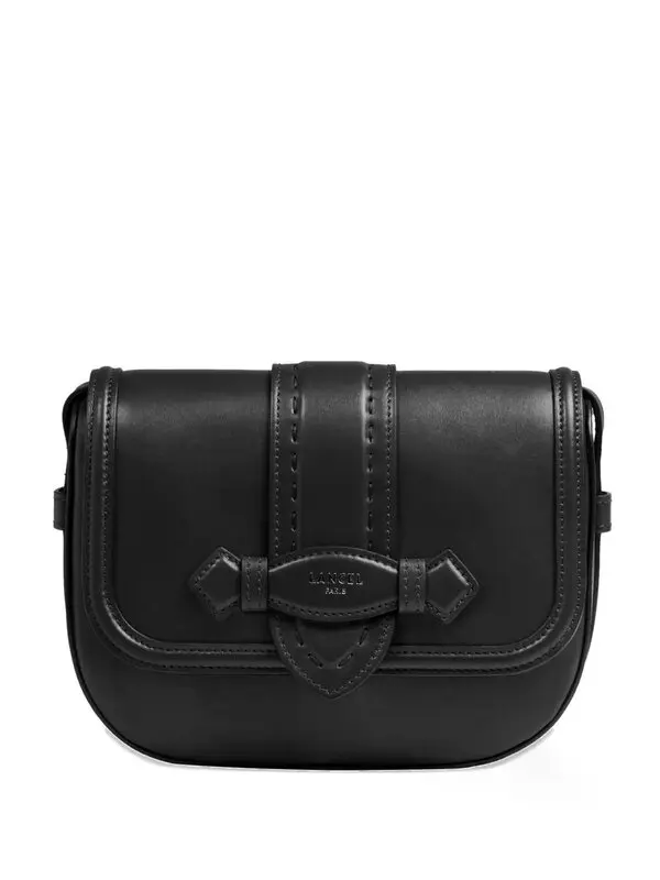 LANCEL Sienna Flap-detail Leather Shoulder Bag - Black