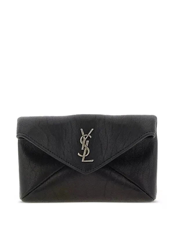 Saint Laurent Small Cassandre Envelope Clutch - Black