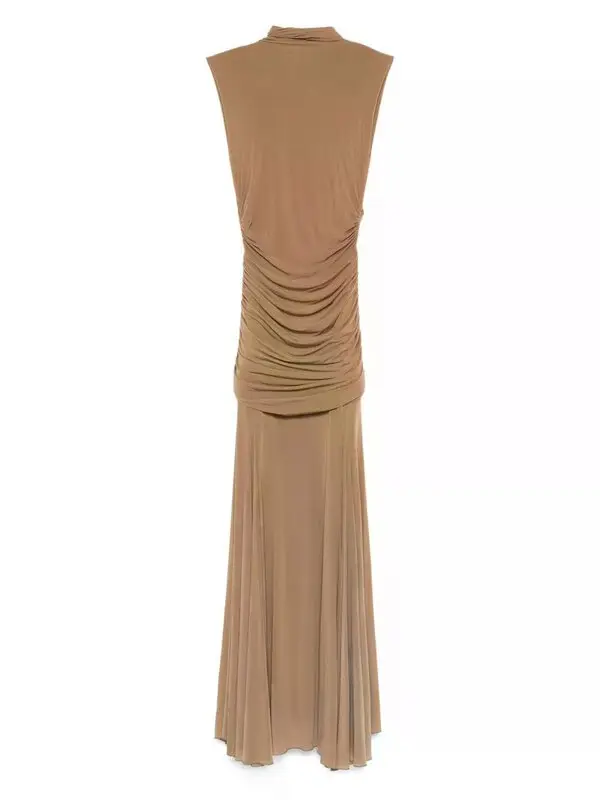 chinese dress ladies Cecilia Cowl Neck Drape Back Maxi Dress Emerald– Selfie Leslie