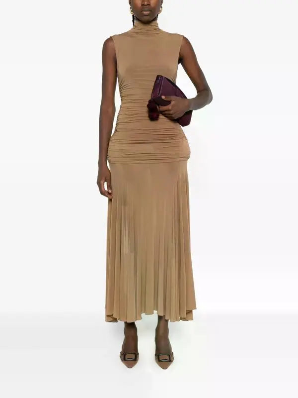 Magda Butrym High-neck Draped Maxi Dress