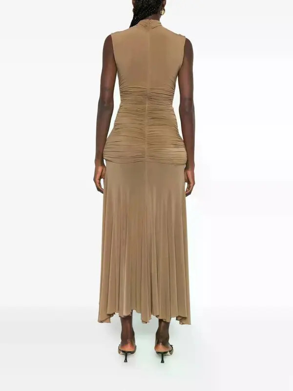 Magda Butrym High-neck Draped Maxi Dress