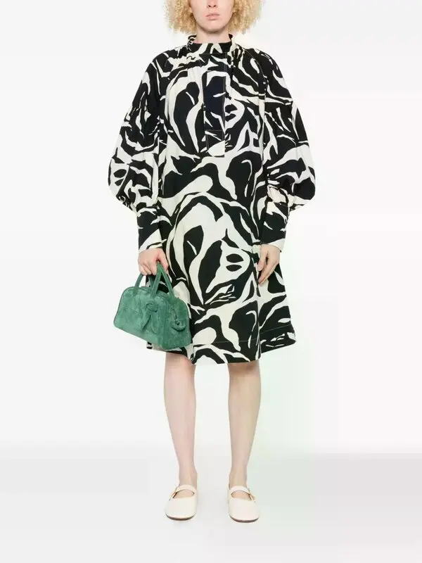 Colville Abstract-print Gathered Dress