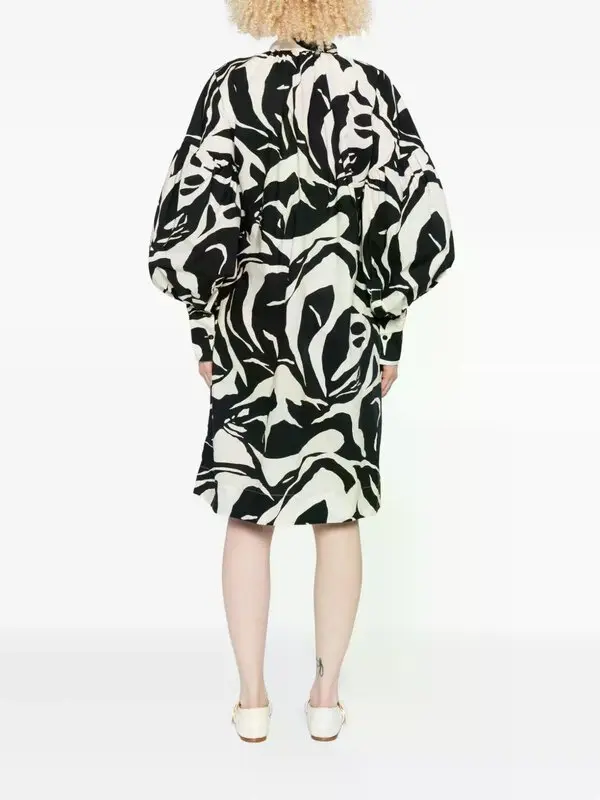 Colville Abstract-print Gathered Dress