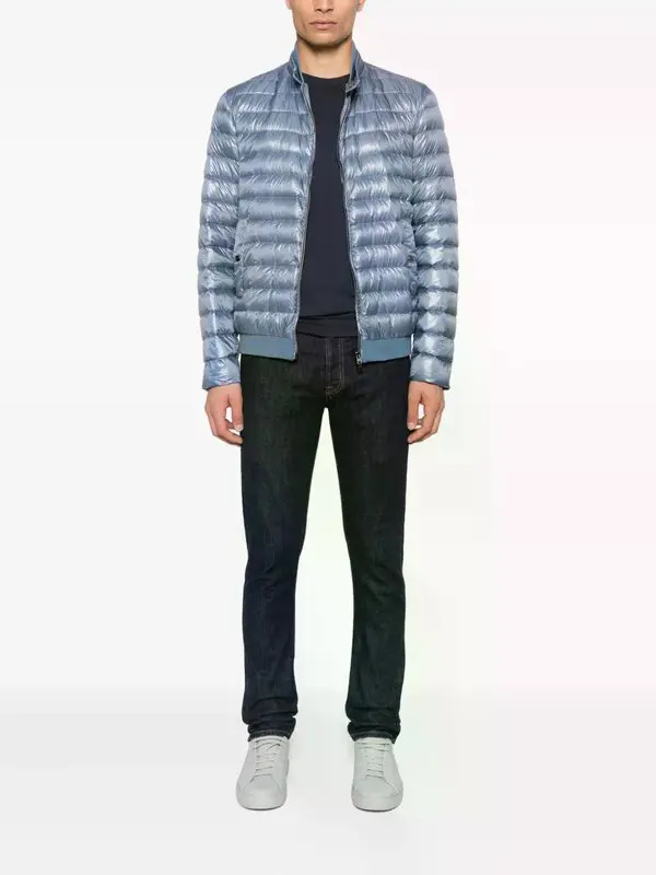 Herno Quilted Zip-front Jacket - Blue