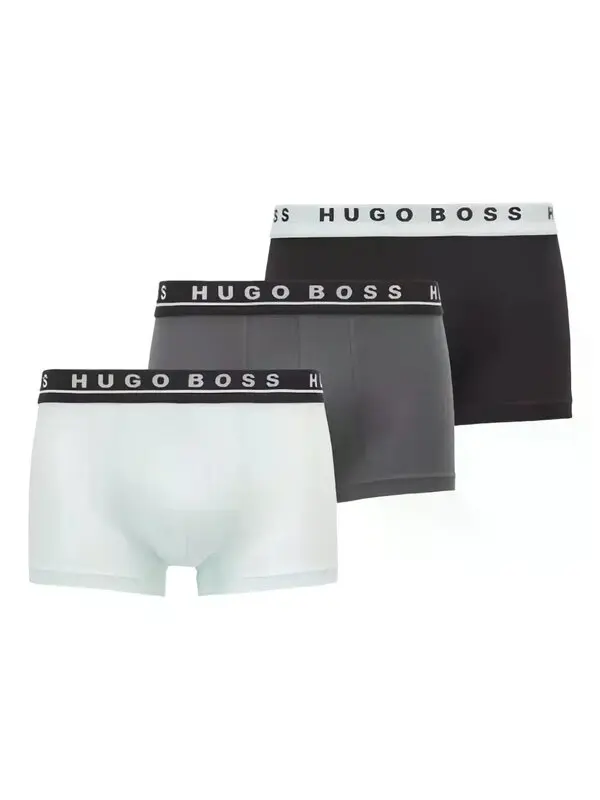 Hugo Logo-waistband Trunks - Grey