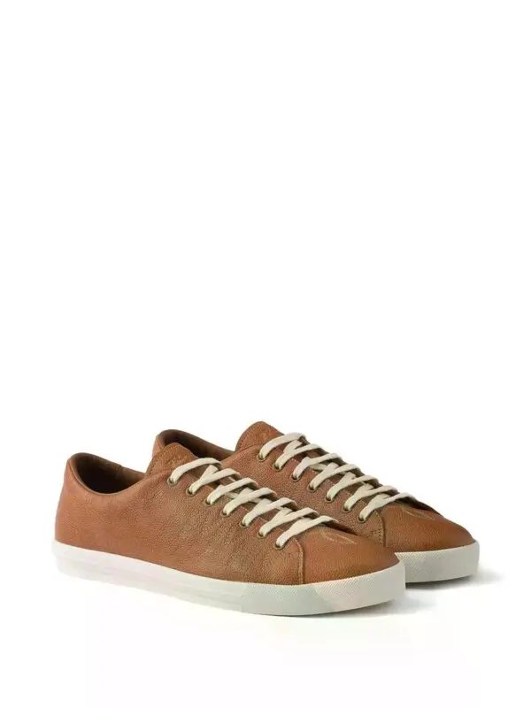 Prada Leather Low-top Sneakers - Brown