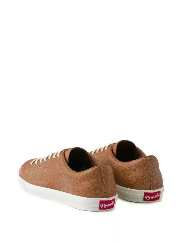Prada Leather Low-top Sneakers - Brown
