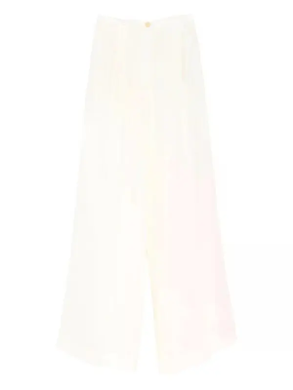 FORTE_FORTE Pleated Wide-leg Trousers - Neutrals