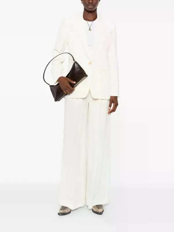 FORTE_FORTE Pleated Wide-leg Trousers - Neutrals