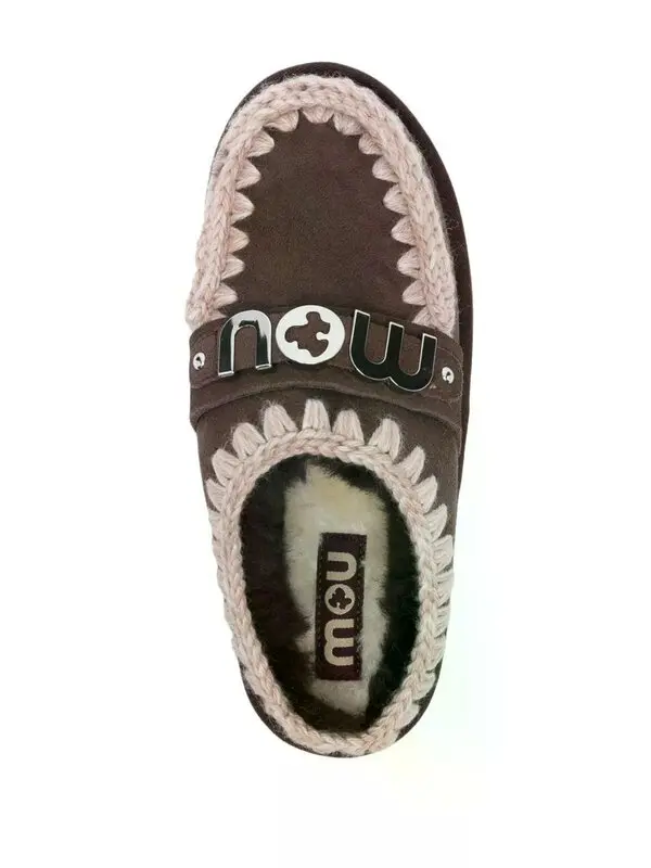 Mou Bounce Logo-plaque Mules - Brown