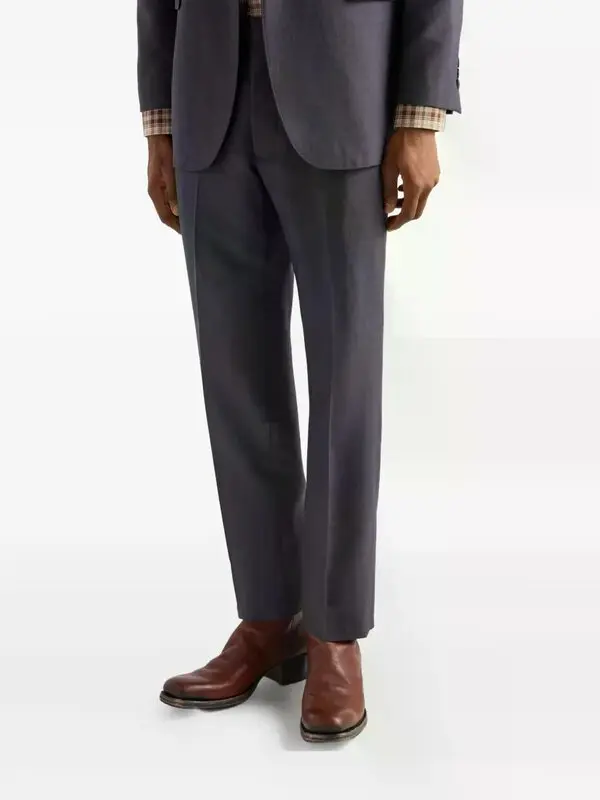 Prada Pleated Wool Trousers - Grey