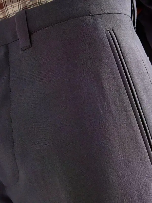 Prada Pleated Wool Trousers - Grey