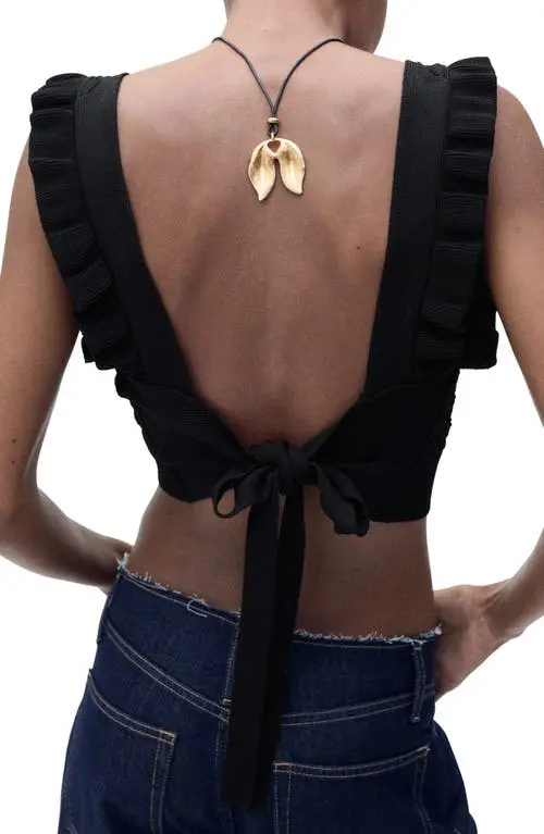 Mango Cropped Bow Back Tank