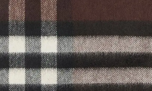 Burberry Giant Check Cashmere Scarf - Treacle Brown