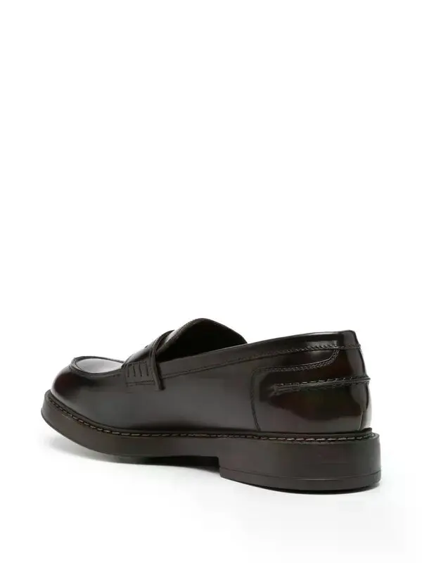 DOUCAL'S Round-toe Leather Loafers