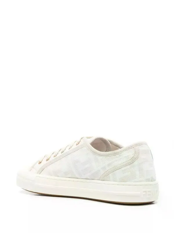 Fendi Domino Ff-motif Sneakers - Neutrals