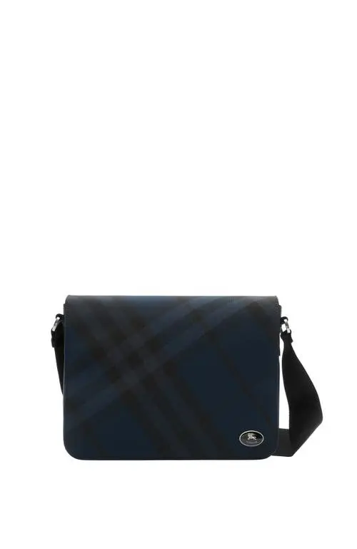 Burberry Grid Messenger Bag - Navy