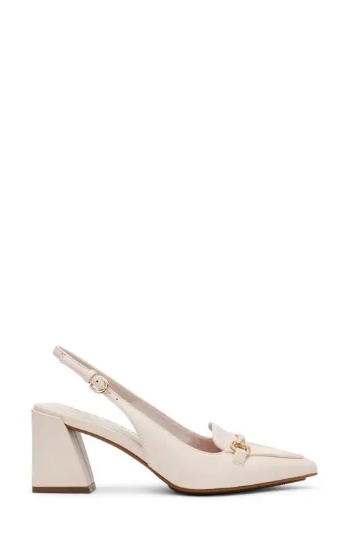 Anne Klein Royce Slingback Pointed Toe Pumps - Bone