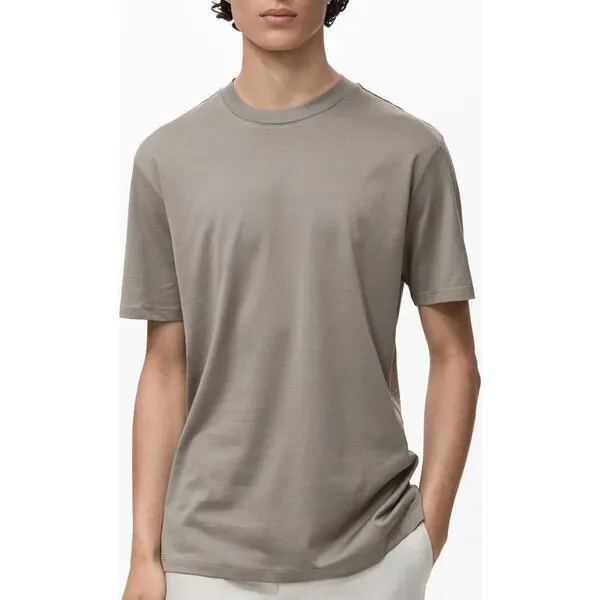 Mango Slim Fit Cotton T-shirt - Grey
