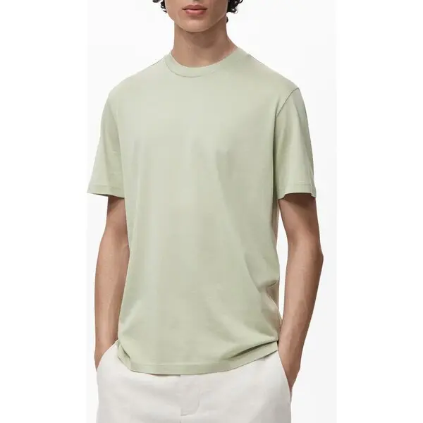 Mango Slim Fit Cotton T-shirt - Mint Green