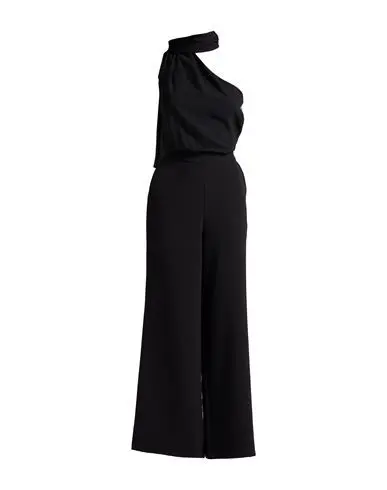LIU •JO One-shoulder Crepe Jumpsuit - Black