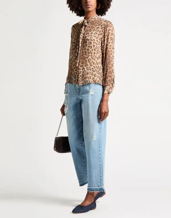 Maje Leopard-print Shirt With Bow Detail