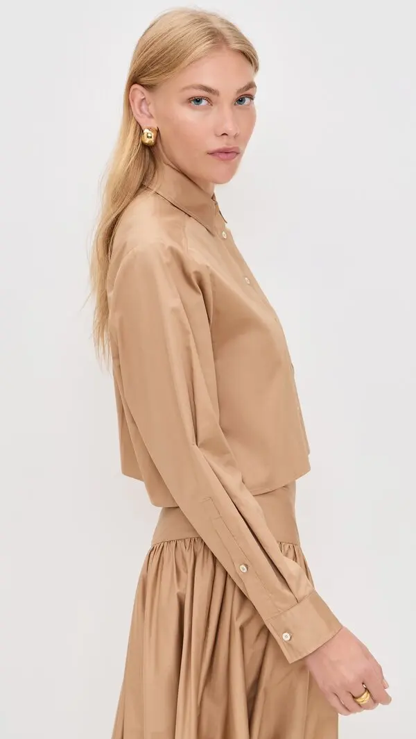Solid & Striped The Cropped Avril Top - Camel