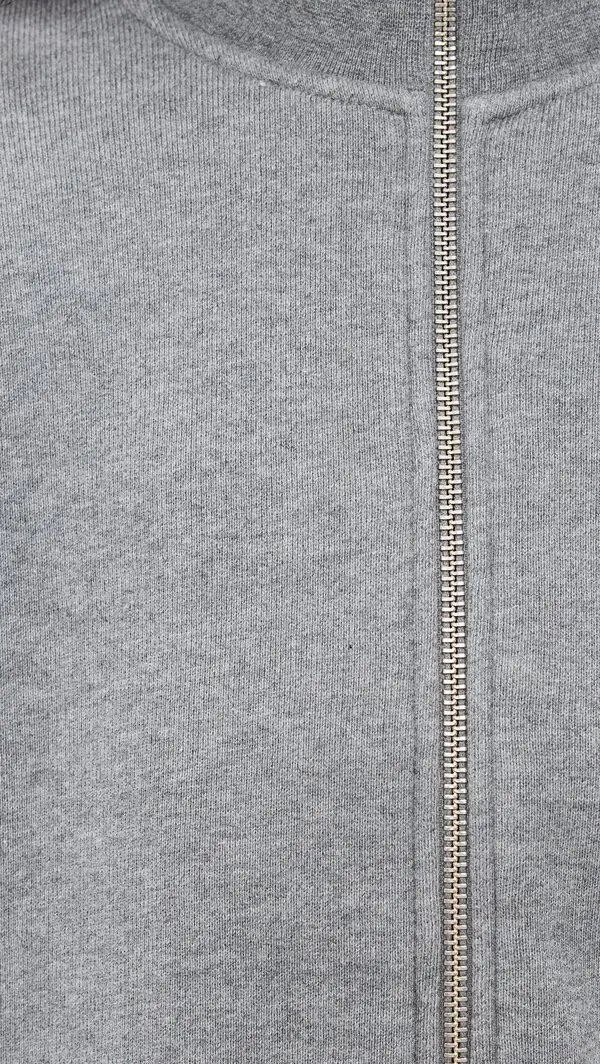 AGOLDE Darby Zip Up Sweatshirt - Grey Heather