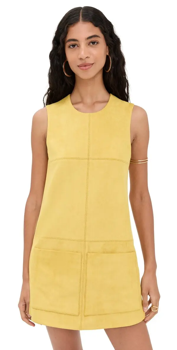 Alexis Dakota Mini Dress Citrine Suede Editorialist